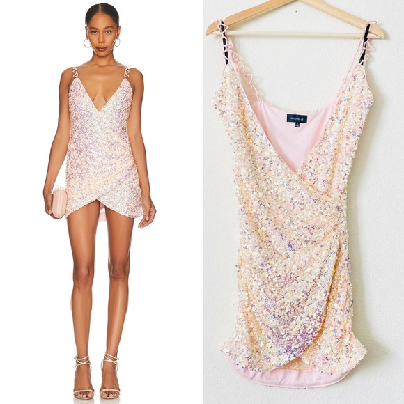 MAJORELLE | Dresses | Majorelle Xxs Trish Sequin Heart Strap Plunge ...